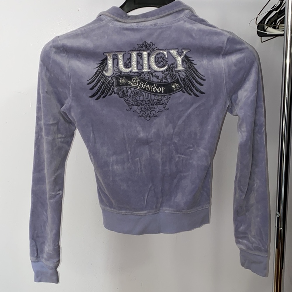 Y2k Juicy Couture Velvet Zip Up - Gem